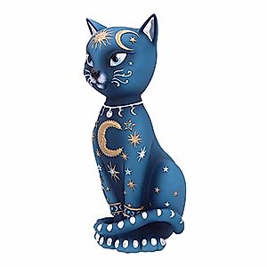 Nemesis Now Celestial Kitty 26cm, Resin, Blue, Celestial Cat Figurine, Kitty Figurine, Spiritual Gift, Cast in The Finest Resin, Expertly Hand-Painted