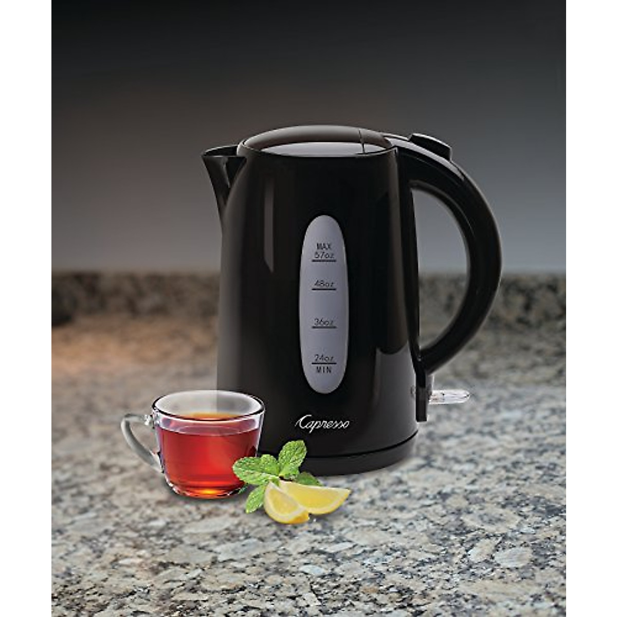 Capresso Black 1.7 Liter Electric Water Kettle