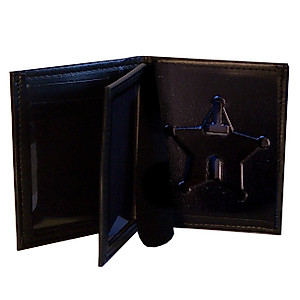 Perfect Fit Shield Wallets Florida Sheriff Five-point Star Hidden Badge Wallet (Cutout PF185 2.7 inches tall)