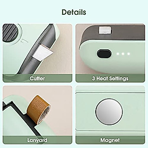 NOVFIT Mini Bag Sealer, 2 in 1 Rechargeable Heat Sealer Portable Bag Sealing Machine, Handheld Vaccum Plastic Bag Resealer, Keep Food Chips Cookies Snacks Fresh Kitchen Gadgets, Green