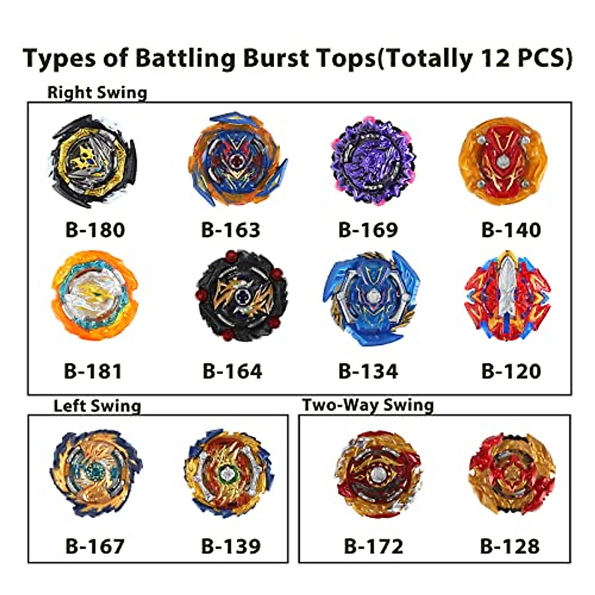 Battling Top Burst Gyro Toy Set, LZSZRZ 12 Pcs Spinning Tops 3 Launchers Combat Battling Game Toy Set with Portable Storage Box Gift for Children Boys Girls Kids - Ages 6+
