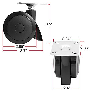 GLOWYE 69827 Fixed Caster Wheel for Weber Spirit 200 & 300 Series Grills, Grill Wheels Parts Replacement for Spirit E-310 E-210 S-315 E-215 E-315 E-320 SP-320 (Model 2013 Y - New)
