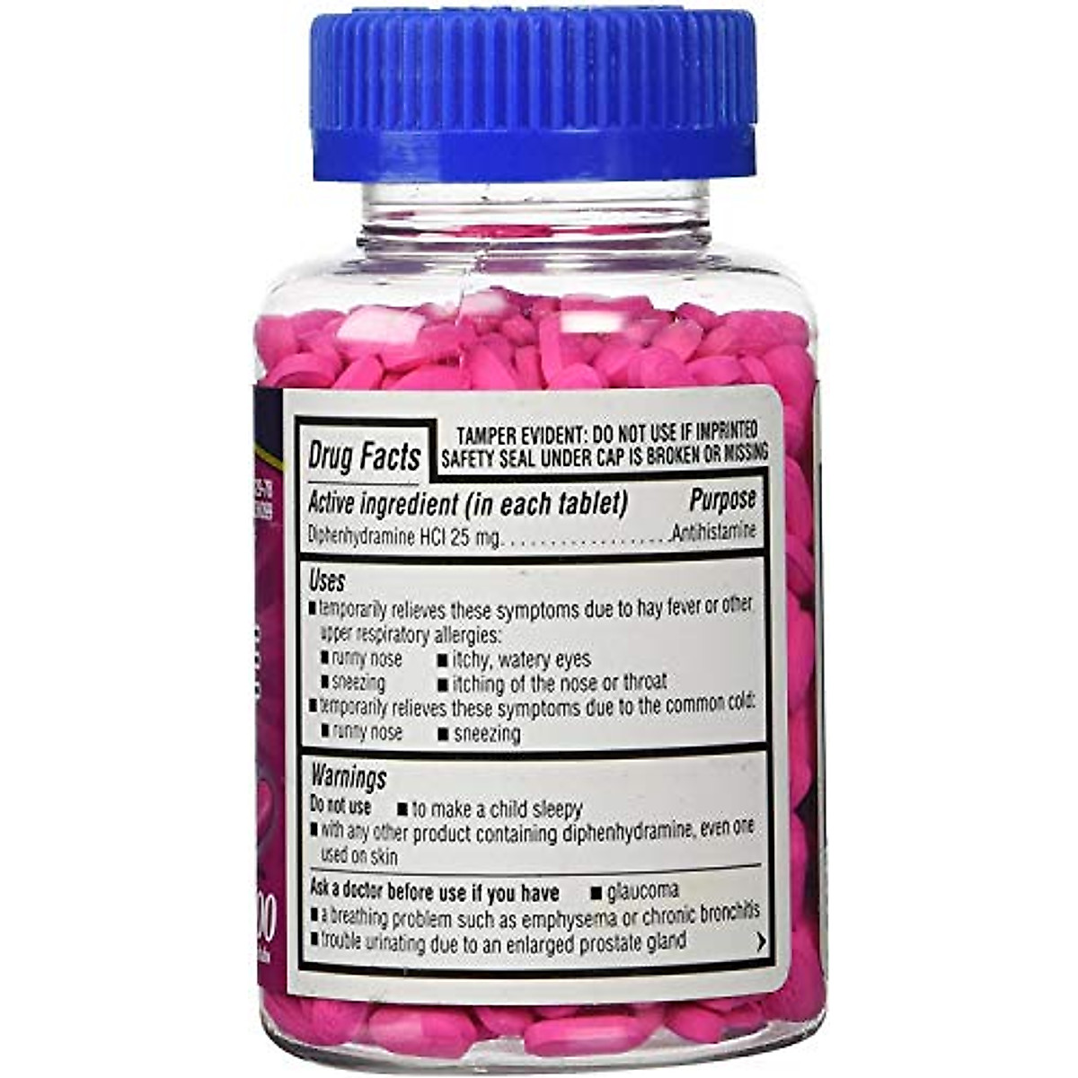 Kirkland Signature Allergy Medicine Diphenhydramine 25 Mg 600 Count (Pack of 2)