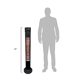 Westinghouse WES31-15110BLK Infrared Electric Outdoor Heater Freestanding, Black