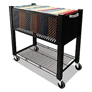 Vertiflex Vf53000 Instacart File Cart, 14-1/4W X 28-1/2D X 27-3/4H, Black