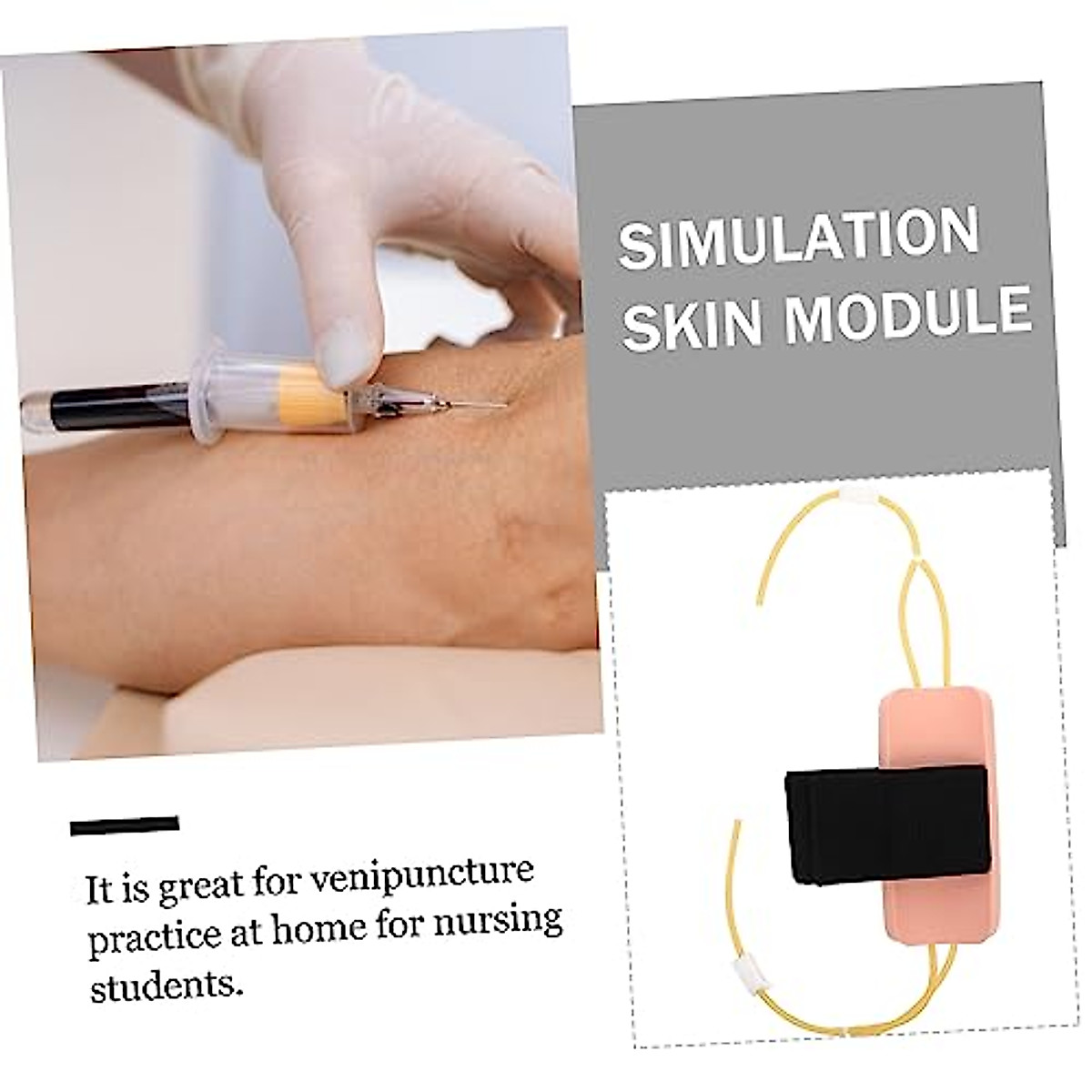 ULTECHNOVO Skin Model Mannequin Maniquin Venipuncture Practice Pad Wearable Iv Practice Trainer Kit Venipuncture Injection Model Injection Training Pad Injection Practice Model Artificial
