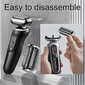 73S S7 Replacement Head Shaver Head Accessories for Braun S7 replacement head, Suitable for Braun series7 replacement head including 7020s, 7025s, 7085cc, 7027cs, 7071cc and 7075cc