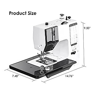 Simfelice Sewing Machine 38 Stitch Applications Electric Mini Sewing Machine for Beginners with LED Light & Extension Table Perfect Kids Sewing Machine for DIY Sewing Projects Stitching Machine for Home