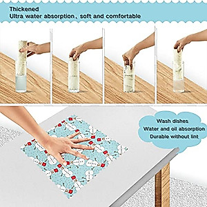 Christmas Snowman Dish Towels for Drying Dishes,Xmas Kitchen Cloth Dish Towels Premium Dishcloths Super Absorbent Fast Drying