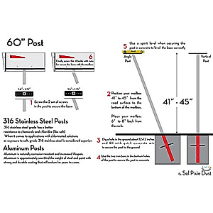 Contemporary Post Mount Mailbox/Aluminum Brush Silver Body and Aluminum Wood Walnut Numbers, Custom Mailbox, Mailnest, PostBox, Type 4