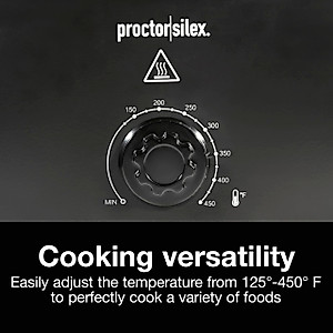 Proctor Silex 24-Pound Electric Roaster Oven with Variable Temperature Control, Self-Basting Lid & Removable Pan, 18 Quart, Black (32211)