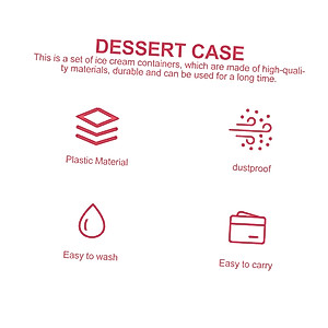 Abaodam 2 Sets 2pcs Ice Cream Box Containers Ice Cream Cups Food Canisters Homemade Ice Cream Container Homemade Ice Cream Tub Freezer Tub with Lid Storage Tubs Plastic Soy Milk Tableware