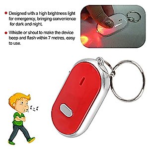 Key Locator, Whistle Key Finder Item Locator Key Chain Locator Voice Control Anti lost Device for Phone Key Chain Wallet Luggage(red)