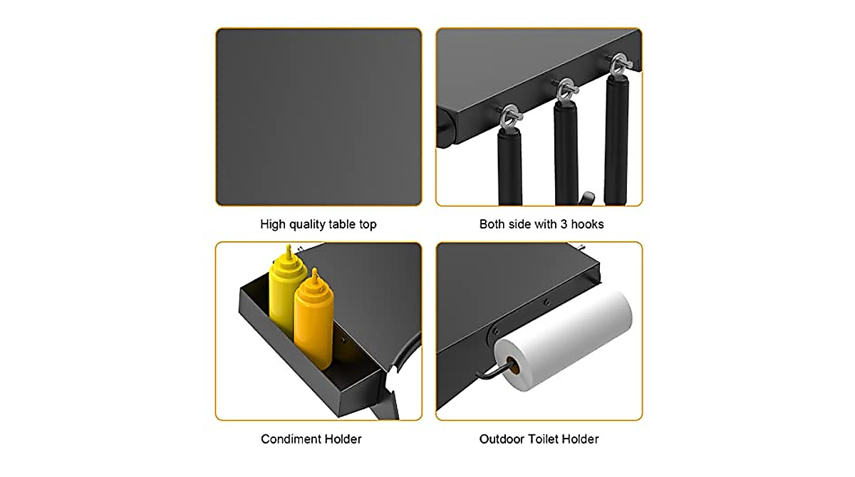 Grill Table Shelf for Weber 22" Kettle Grills