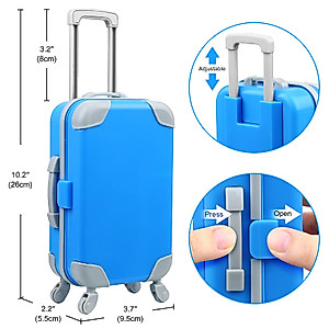 Ecore Fun 24 Pcs 18 Inch Boy Doll Clothes and Accessories Suitcase Play Set Included Travel Carrier Clothes Camera Phone Travel Pillow Passport Tickets Cashes Credit Card Map