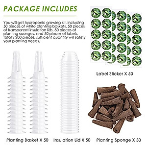 Seed Pod Kit for Aerogarden(50-Pod), Hydroponic Growing Kit for Indoor Garden, Plant Germination Kit Accessories for Seed Starting Growing System