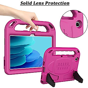 TIRIN Case for Samsung Galaxy Tab A7 10.4 inch 2020/2022, Galaxy Tab A7 Kids Case, Built-in Screen Protector Shockproof Handle Stand Case for Samsung Tab A7 10.4 Inch (SM-T505/T500/T507/T509), Pink