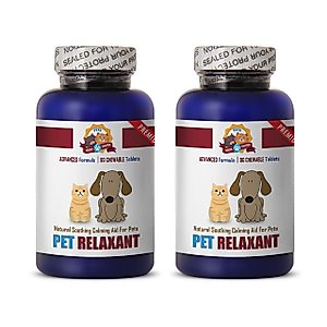 Calm Down Dog Treat - Premium Relaxant for Pets - Dogs and Cats - Anxiety Relief and Calmer - Treats - Dog Calming aid for Hyper Dog - 180 Treats (2 Bottle)