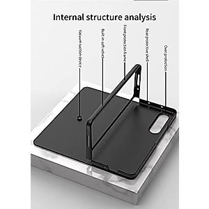 SHIEID Samsung Z Fold 3 Case Leather Cover, Galaxy Fold 3 Case with S Pen Holder Protector Cover 9H Tempered Glass Phone Case Compatible with Samsung Galaxy Z Fold 3 5G 2021, Limited Gray