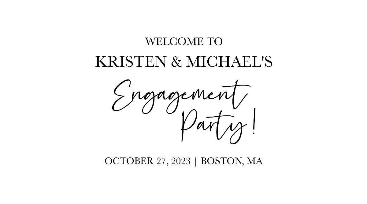 Personalized Engagement Party Sticker - Easy Application