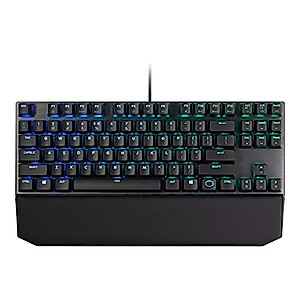 Cooler Master USB MK730 Tenkeyless Gaming Mechanical Keyboard with Brown Switches, Cherry MX, RGB Per-Key Lighting and Removable Wrist Rest
