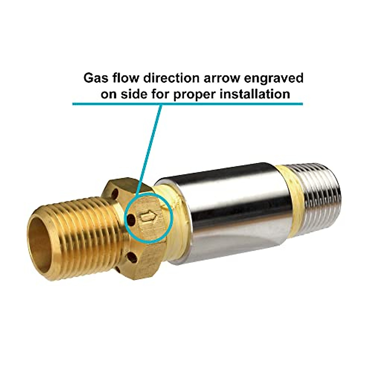 Celestial Fire Glass LP Propane Gas Air Mixer Valve, 1/2", 90K BTU