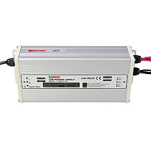 Switch Mode Power Supply 300W 5V 60A Constant Voltage LED Driver 5VDC Rainproof Outdoor 110V AC to DC 5 Volt Transformer Converter (FX300-H1V5)