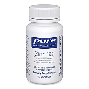 Pure Encapsulations Zinc 30 mg - Highly Absorbable - for Immune System Support - Zinc Picolinate - 60 Capsules