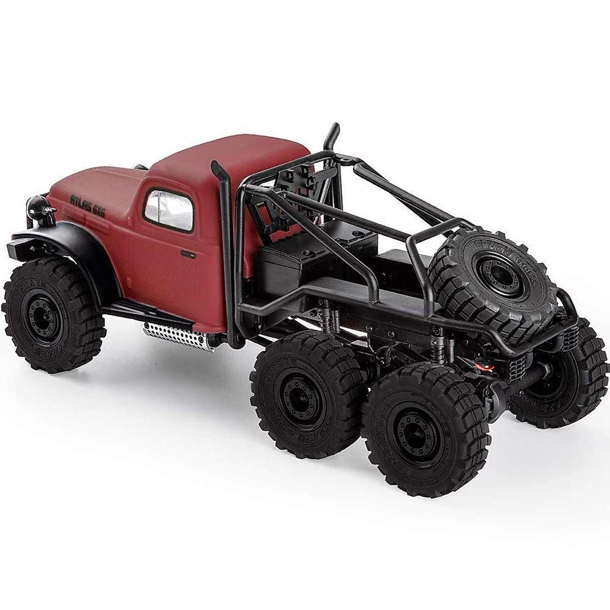 Fms 1:18 Atlas 6X6 Crawler RTR Waterproof Remote Control Car with LED Lights All Terrain Hobby Off Road RC Truck Electric Toy for Kids and Adults (Red)