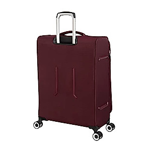 it luggage Intrepid 27" Softside Checked 8 Wheel Expandable Spinner with TSA Lock, Dark Red
