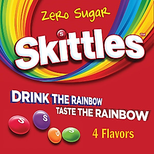 Skittles Singles To Go Variety Pack, Powdered Drink Mix, Zero Sugar, Low Calorie, Includes 4 Flavors: Green Apple, Strawberry, Grape, Orange, 1 Box (30 Single Servings)
