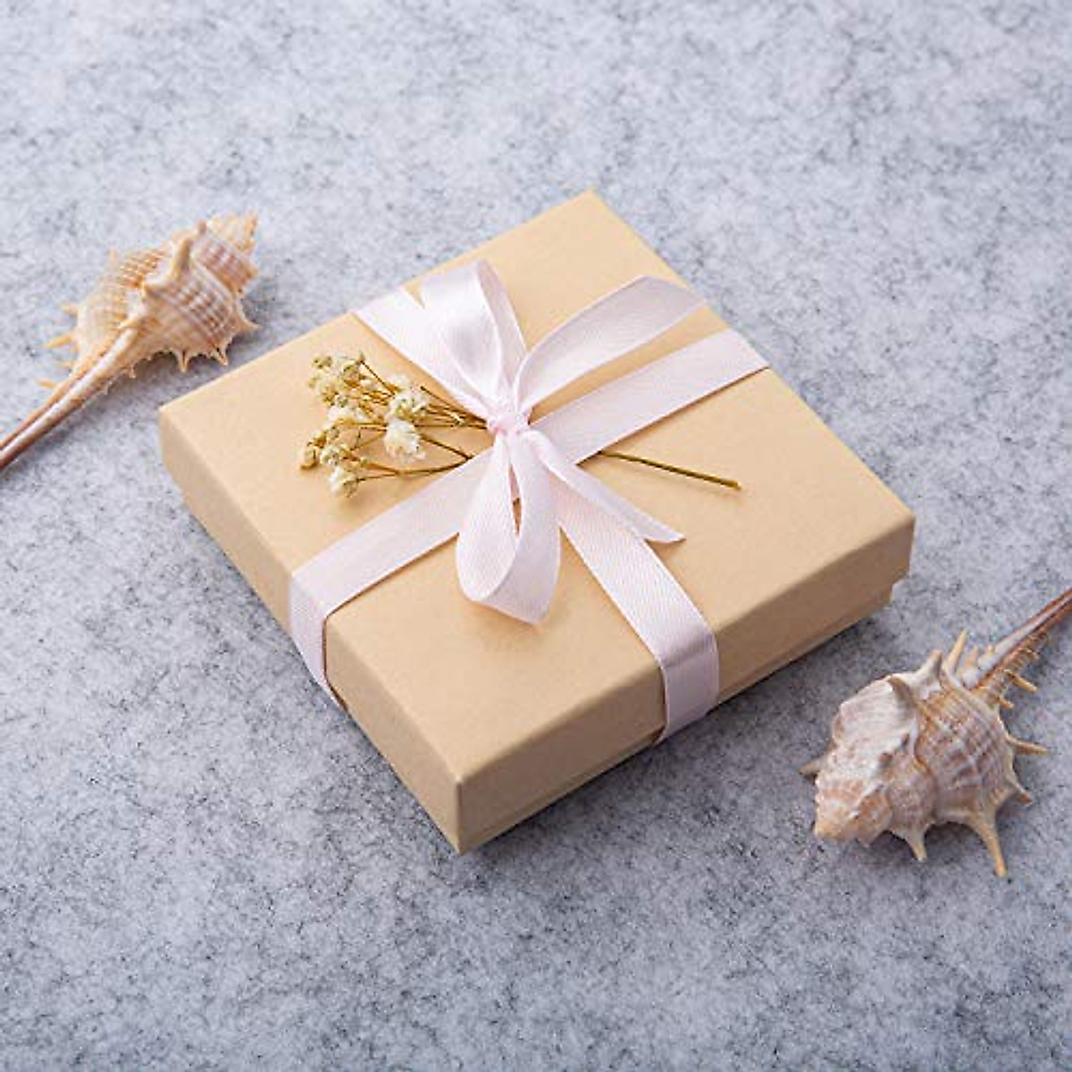 GEFTOL Jewelry Gift Boxes 40 Pack 3.5x3.5x1 Inch Cardboard Jewelry Boxes,Small Gift Boxes for Jewelry Earrings Necklaces Handmade Bangles Bracelets(Brown)