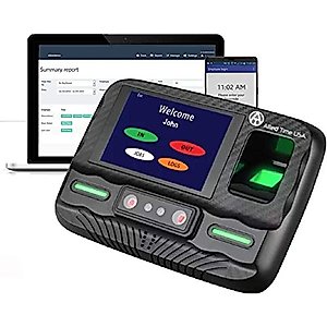 Biometric Employee Time Clock with Online Reporting - Face, Palm, Finger, Badge, WiFi Ready (#CB4000)