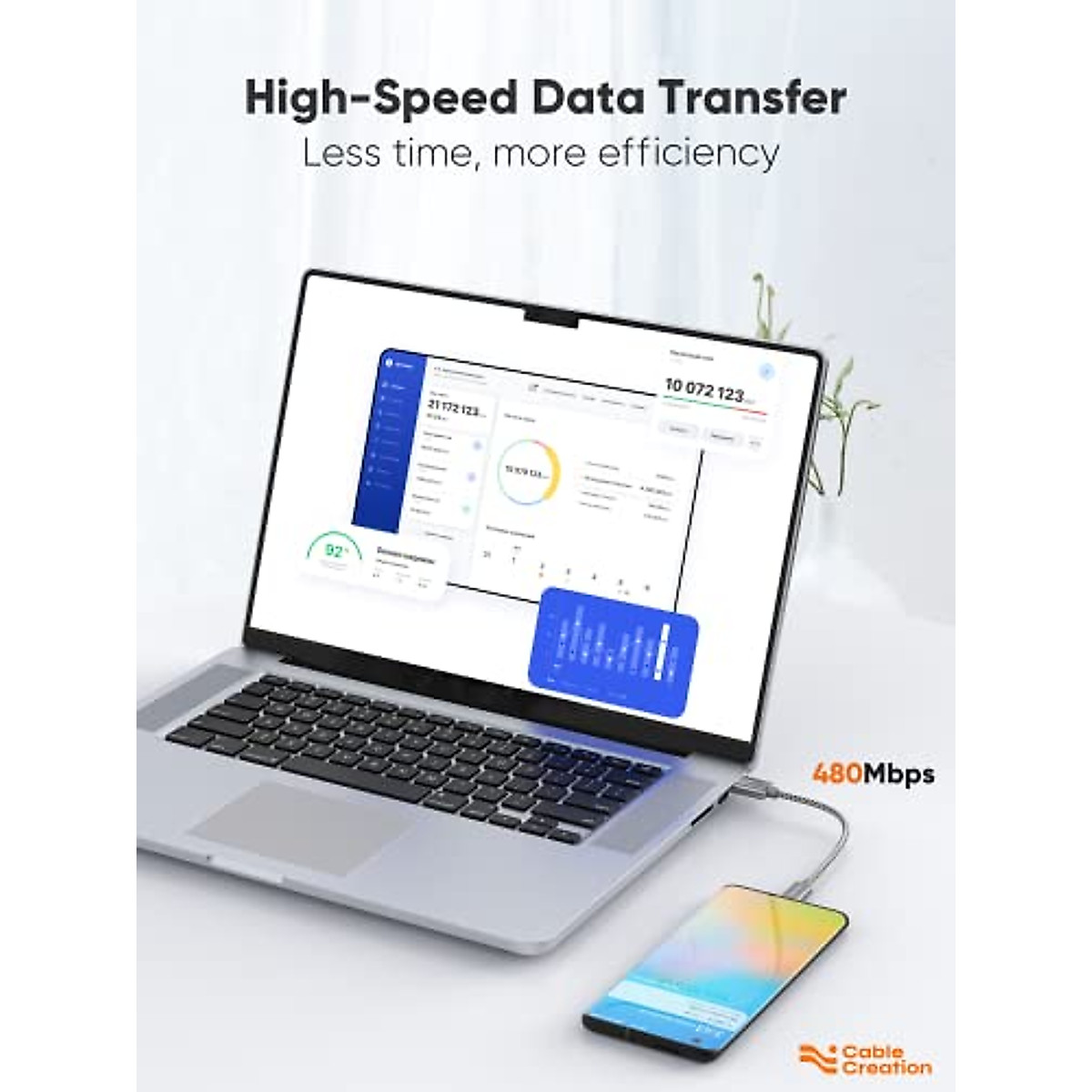 CableCreation 6 inch USB C Cable Short, Short USB to USB C Cable 3A Fast Charging Cable, Braided USB C Male to USB Male Cable for Power Bank, Galaxy S23, iPad Pro iPad Mini S22 S21 Z Flip, etc, Gray