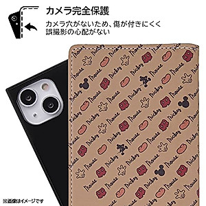 Digital Alchemist [Thorough Protection Squl Skul] iPhone 14 Plus Case Disney Character Notebook Type Leather Case Notebook Cover Mickey Mouse Motif Pattern