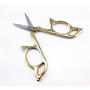 Yueton Butterfly Needlework Embroidery Scissors (Golden)
