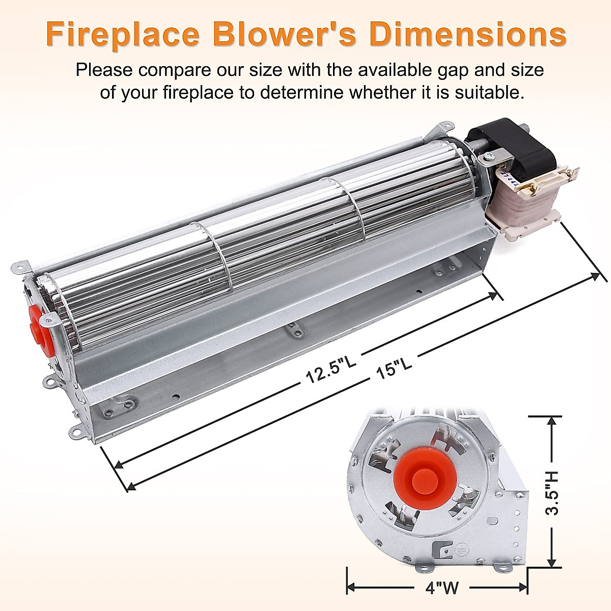 Adviace BKT BK Blower Fan Kit for Desa Tech, FMI, Vanguard, Vexar & Astria Fireplaces, GA3650 GA3700 GA3750 GA3650T GA3700T GA3750A Fireplace Blower Kit for Comfort Flame & Comfort Glow Fireplaces