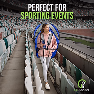 GOSHELTER - Wearable Umbrella Hands Free Umbrella for Adults, Umbrella Backpack Wearable Shade Backpack Canopy, Wearable Canopy - Made in USA - Blue