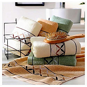 Newraturner 4 Pack Cotton Hand Towels,100% Cotton Face Towels, with Print Cotton Hand Towels, Super Soft and Highly Absorbent Hand Towel for Bathroom (14 x 30 Inch)(Maoj-4P)