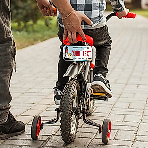 InkMyPlate Personalized Massachusetts Cape Mini License Plate | Choose from 50 States Bike 6x3 in Custom for Kids Power Wheels Golf Cart, Motorcycle, Moped, Wagons, ATV Aluminum, 6''X3''