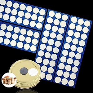 Synthetic Filter Paper Stickers 20 mm PTFE Filter Disc 0.3 μm Filter Paper for Mushroom Cultivation Wide Mouth Jar Lids(120 Pieces)