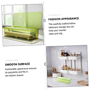 DOITOOL Flatware Tray with Lid and Drainer, Tableware Utensil and Cutlery Drawer Organizer with Lid Covered Silverware Tray to Keeps Your Cutlery Organized and Protected ( Brown )