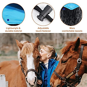 PLORBACH 2PC Horse Tail Bag with Fringe & Snap, Waterproof Braid, Easy to Wear and Wrap, Suitable for Western and Aztec