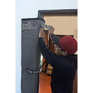 Forearm Forklift FFDJSS3WW Jamb Protector with 3 Steel Spring Clips That Hold Moving Blanket or Cardboard to Door Frame to Prevent Scratching, Black