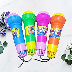 Totority Microphone Kids Echo Microphone for Kids: 3pcs Voice Amplifying Microphone Toy for Kids and Toddlers Singing Speech Communication (Random Color) Toddler Microphone