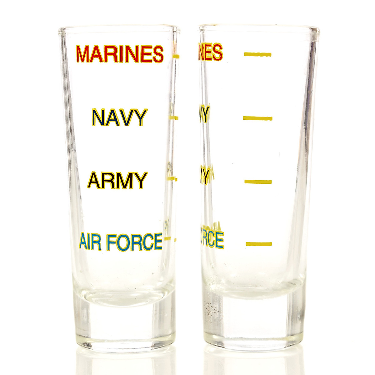Military Shot Glass Levels, 4 Pack, Military, Veteran, Gift Set, Marine