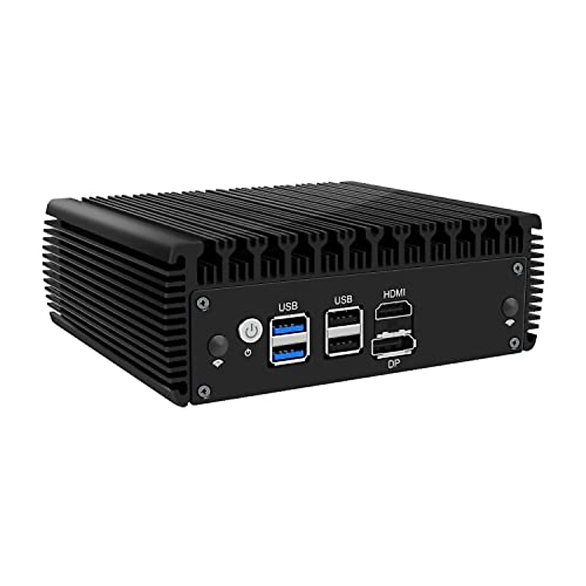 HUNSN Micro Firewall Appliance, Mini PC, VPN, Router PC, Intel N5105, RJ02l, AES-NI, 4 x Intel 2.5GbE I225-V B3, HDMI, DP, 4 x USB, Barebone, NO RAM, NO Storage, NO System