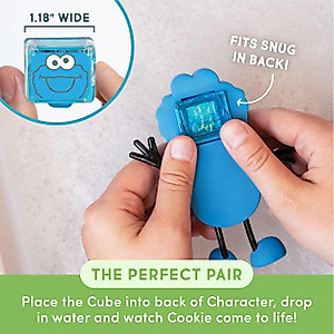 Glo Pals x Sesame Street Water-Activated Light-Up Cubes for Sensory Play (Cookie Monster - Cubes Only)