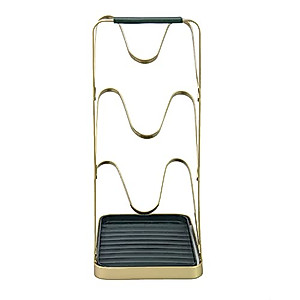 AIWFL Pot Lid Holders Lid Stand Lid Organizer for Utensils Rests in Kitchen Counter Gold