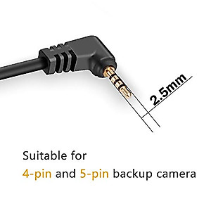 YQMAJIM Dash Cam Backup Camera Extension Cord,16.5 Ft 2.5mm Male to Female Car Rear View Camera Extension Cable
